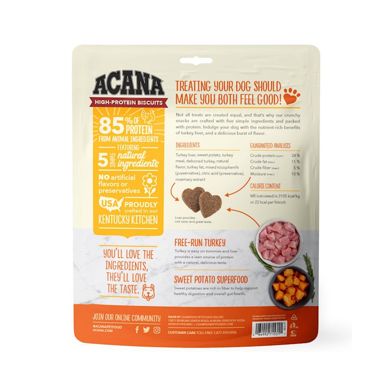 Acana Canine High Protein Crunchy Turkey Liver bolsa 100 Gramos
